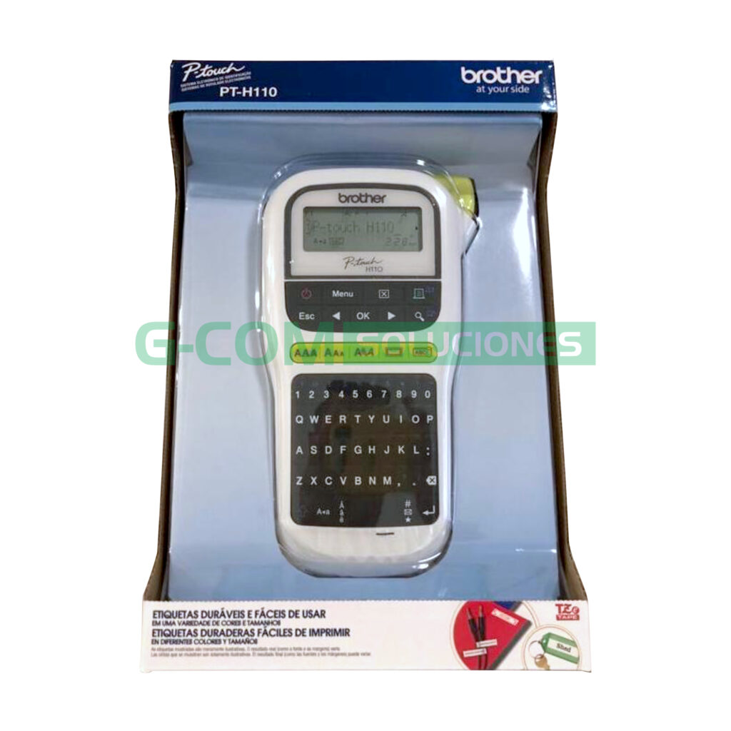 Rotuladora Portátil Brother PT-H 110 Blanca c/transformador – G-com ...